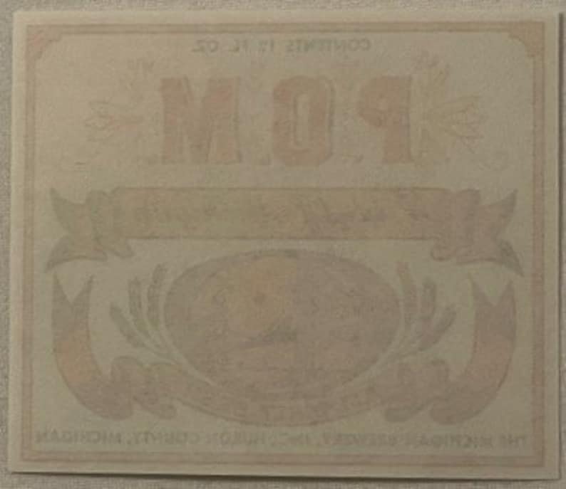 Vintage Pride of Michigan Beer Label Huron County MI 1950s - Etsy