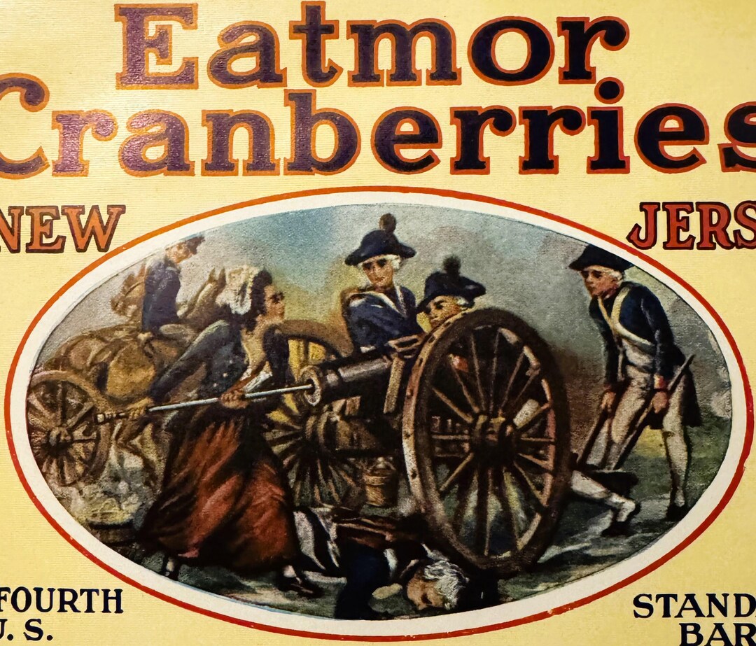 Rare Antique Vintage 1920s Monmouth Eatmor Cranberries Barrel Label, NY ...