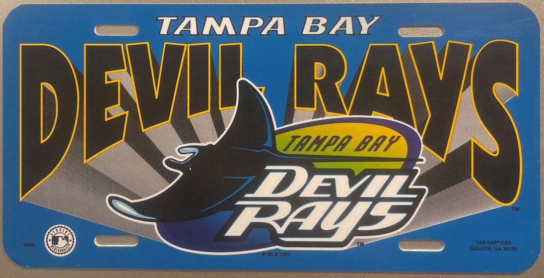 Vintage 1990s Old School Tampa Bay Devil Rays License Plate MLB ...