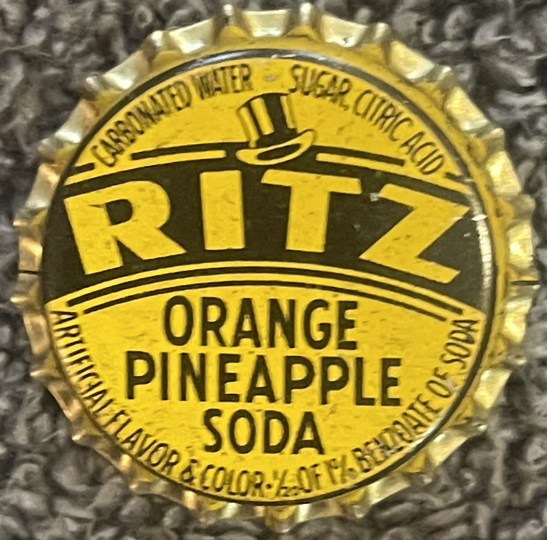 Antique Vintage 1940s Ritz Orange Pineapple Soda Cork Bottle Cap, St ...