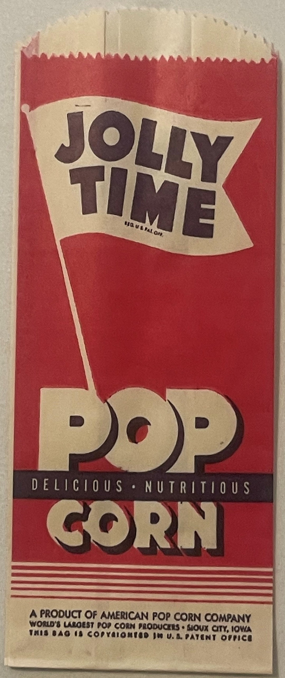 Vintage Jolly Time Popcorn Bag, World's Oldest Popcorn Company 1950s - Etsy