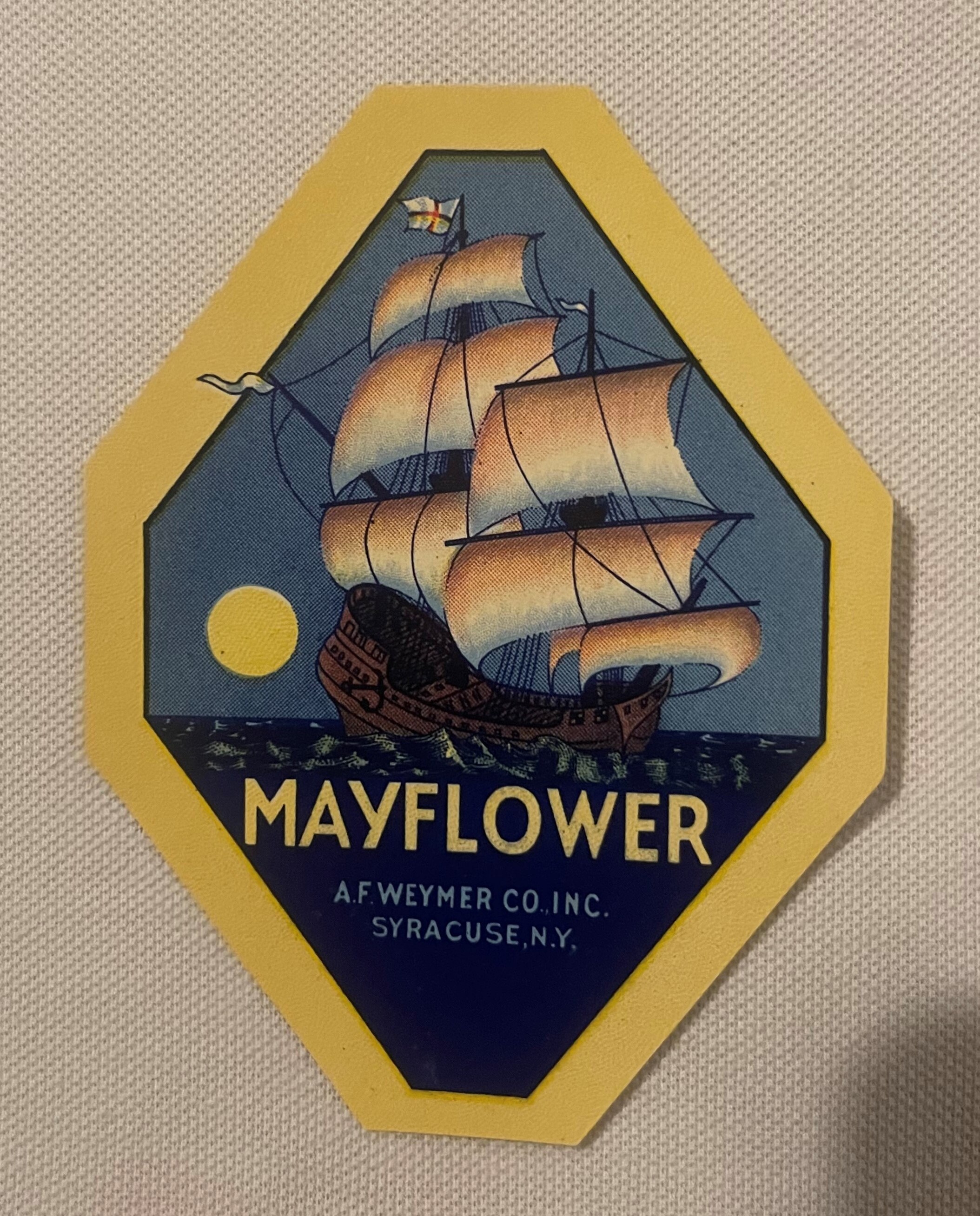 Antique Vintage Mayflower Broom Label Christopher Columbus - Etsy UK