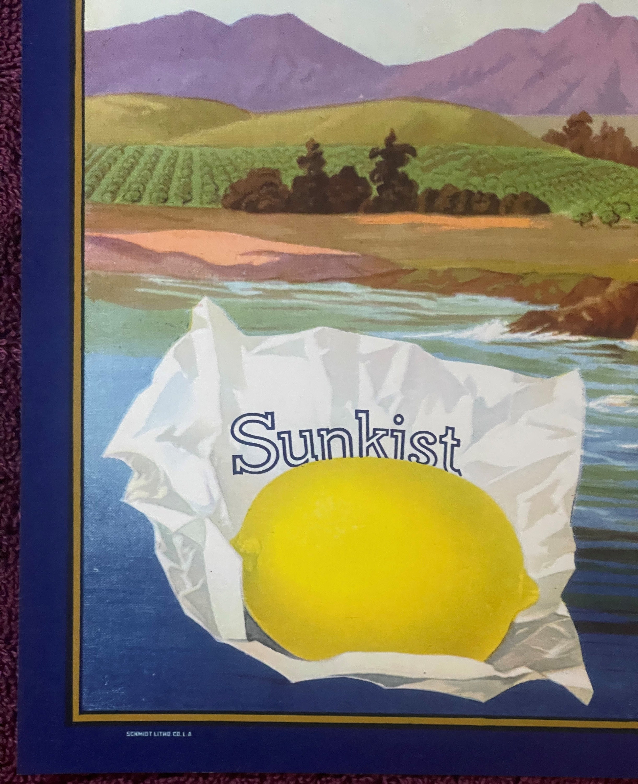 Antique Vintage 1930s Miramar Sunkist Crate Label, Montecito, CA ...