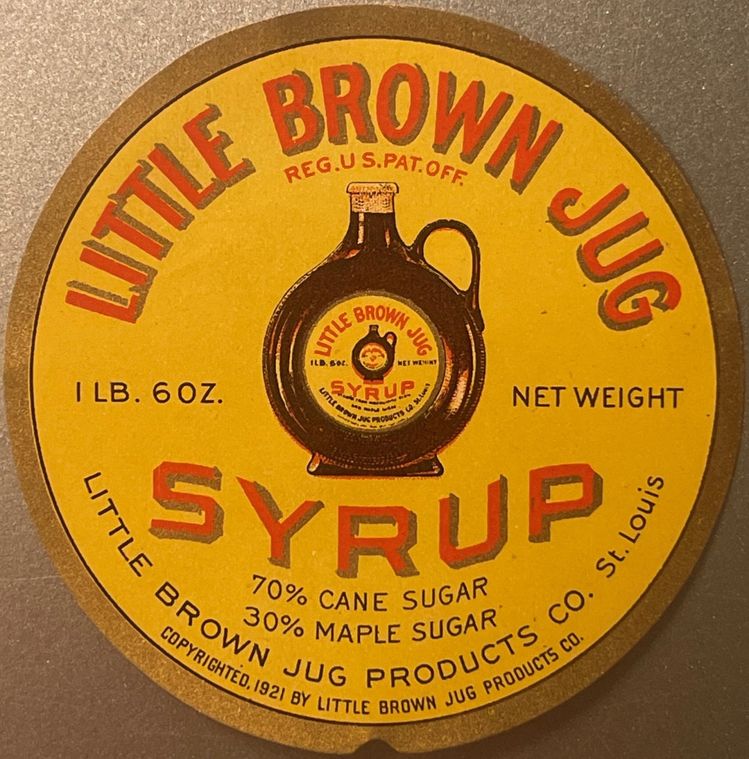 Antique Vintage Little Brown Jug Syrup Label, St. Louis, MO, 1920s - Etsy