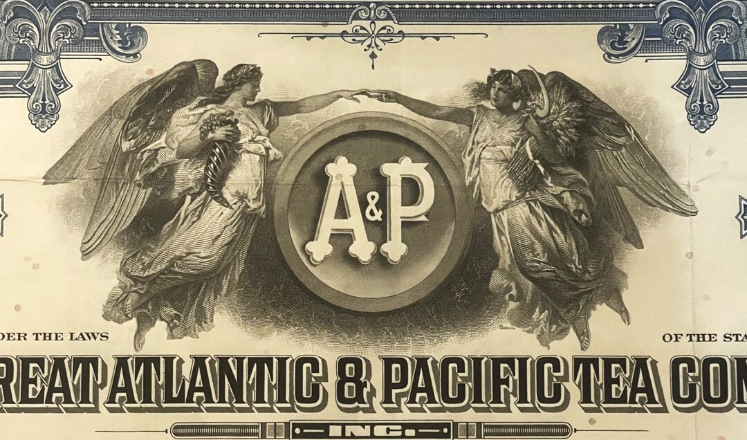 Vintage 1950s 1970s Great Atlantic Pacific Tea Company Stock ...