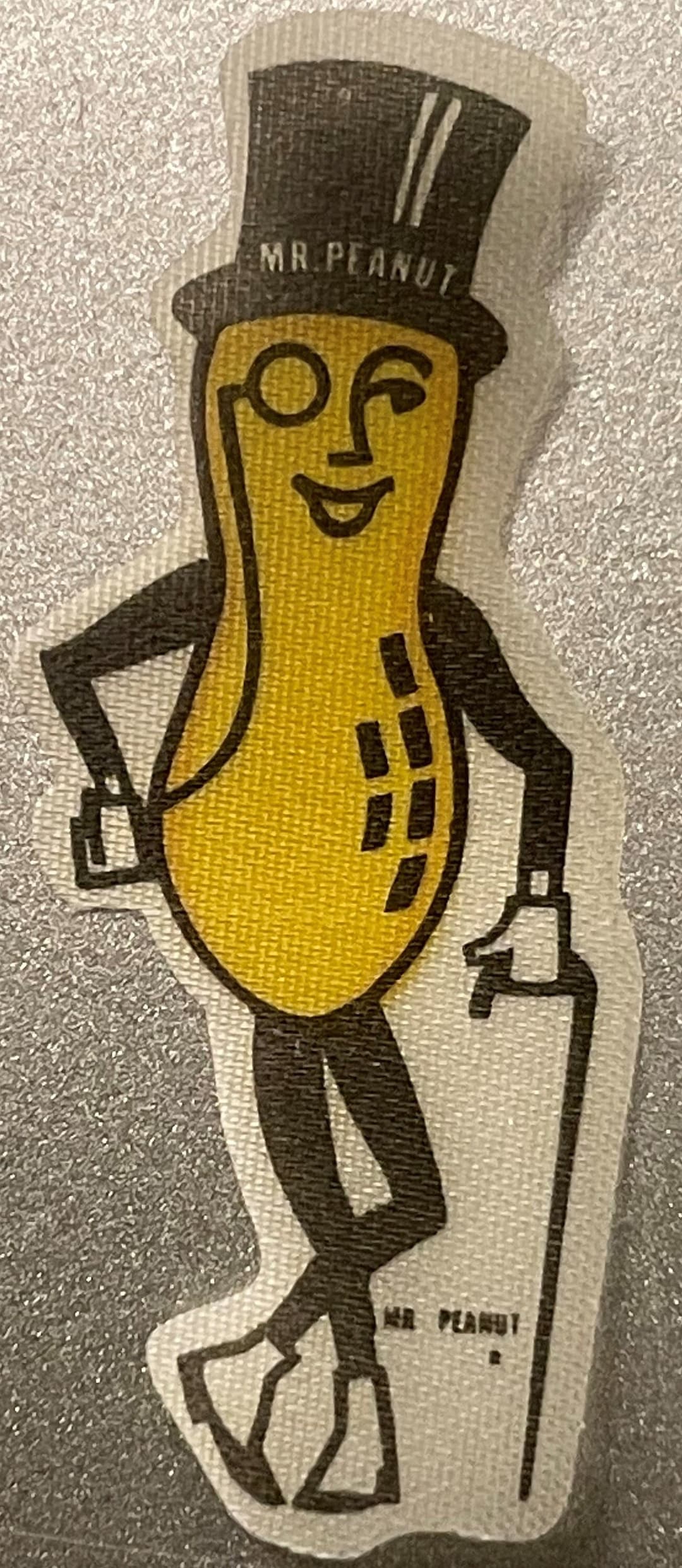 Vintage 1950s Planters Mr. Peanut Cloth Sticker, RIP to Another ...