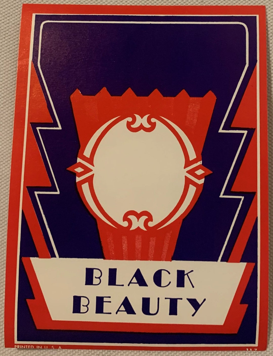 Antique Vintage Black Beauty Broom Label 1900s - 1930s - Etsy