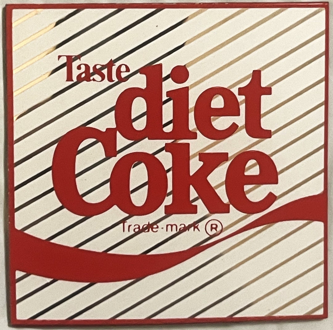 Vintage 1980s Diet Coke Coca Cola Beverage Refrigerator Magnet, Unique ...