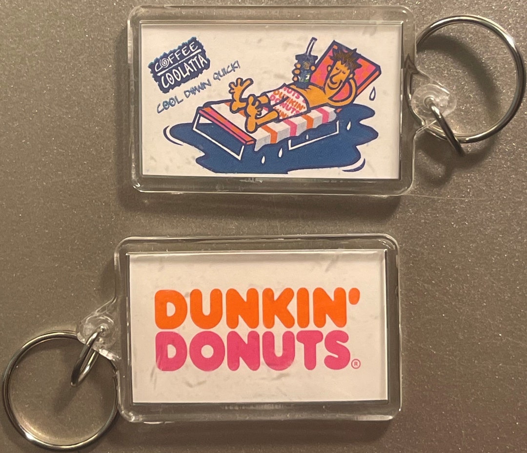 Vintage 1990s Dunkin’ Donuts Coffee Coolatta Promotional Keychain — NOS ...