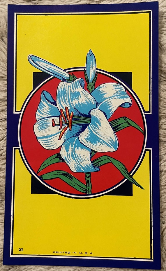 Antique Vintage Lily Flower Broom Label 1910s 1940s - Etsy
