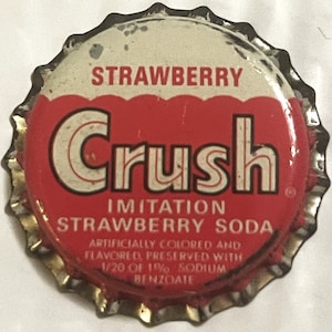 Rare Vintage 1950s Strawberry Crush Soda Cork Bottle Cap, Evanston, IL ...