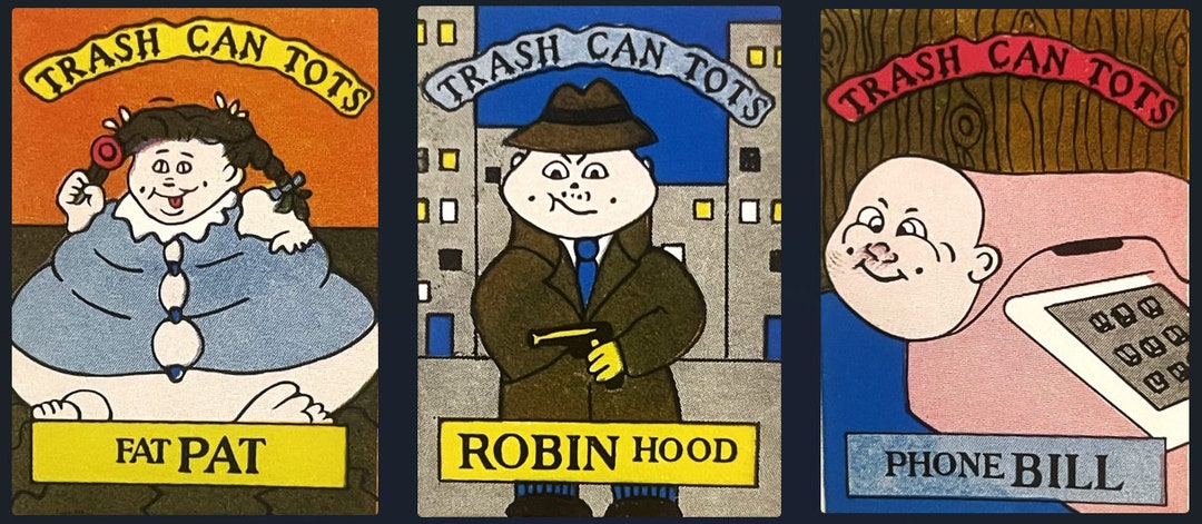 Vintage 1980s Trash Can Tots Stickers Madballs and Garbage Pail Kids ...