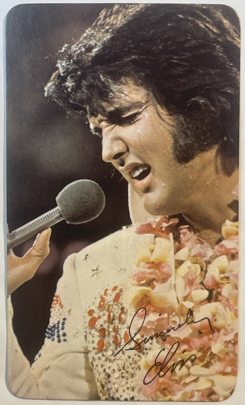 Vintage 1974 Elvis Presley Card Calendar RCA Records Aloha From Hawaii ...