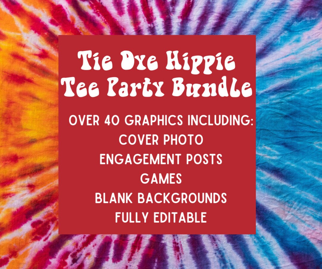 Hippie Tie Dye Tee Party Graphics Bundle - Tshirt Party - T Shirt Party ...