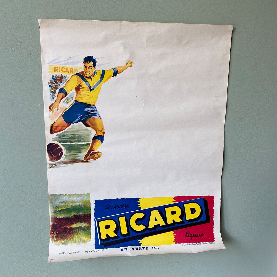 French Ricard Soccer Football Poster Poster 1950's - Etsy