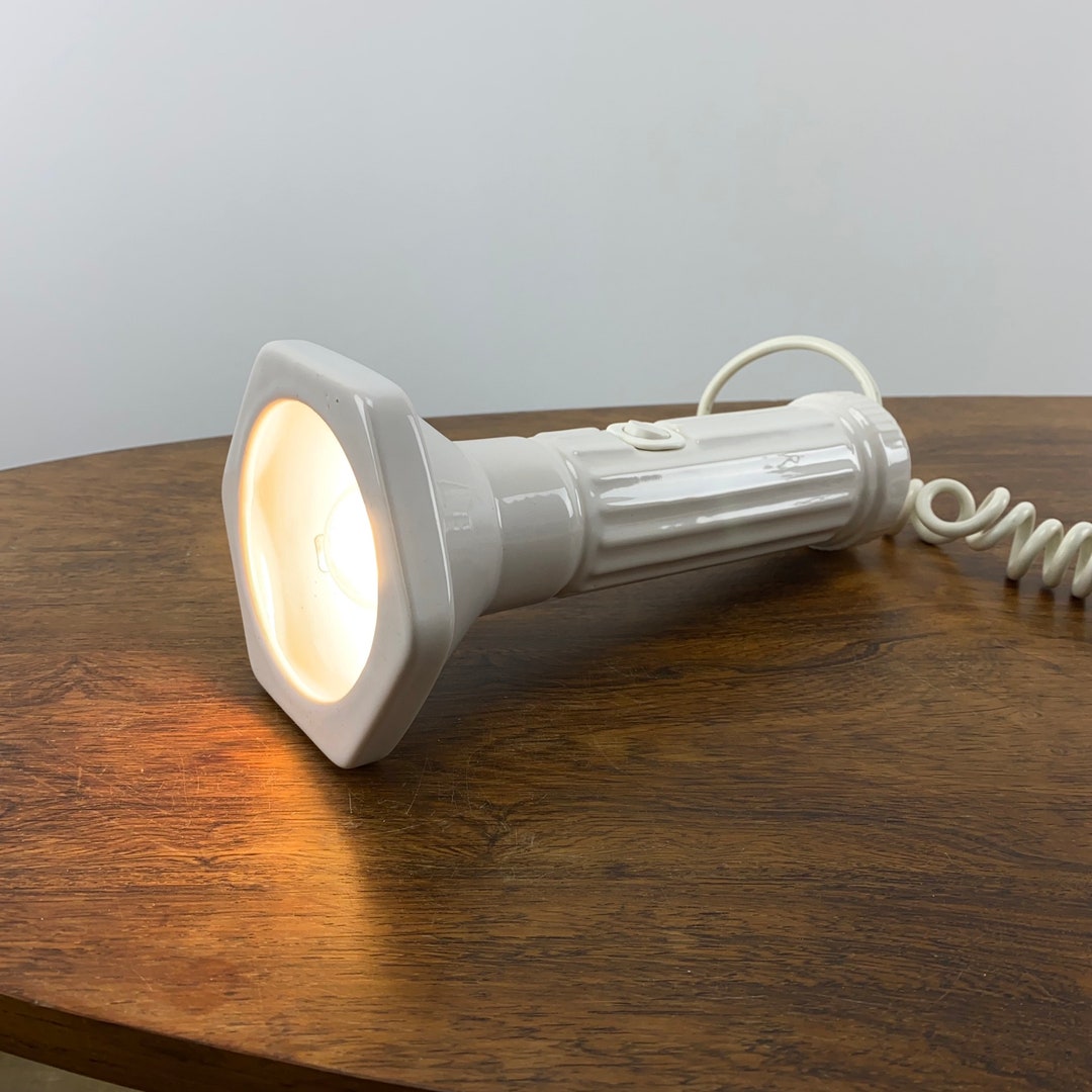 Vintage Ceramic 1980's Flashlight Shaped Table / Hanging Lamp - Etsy