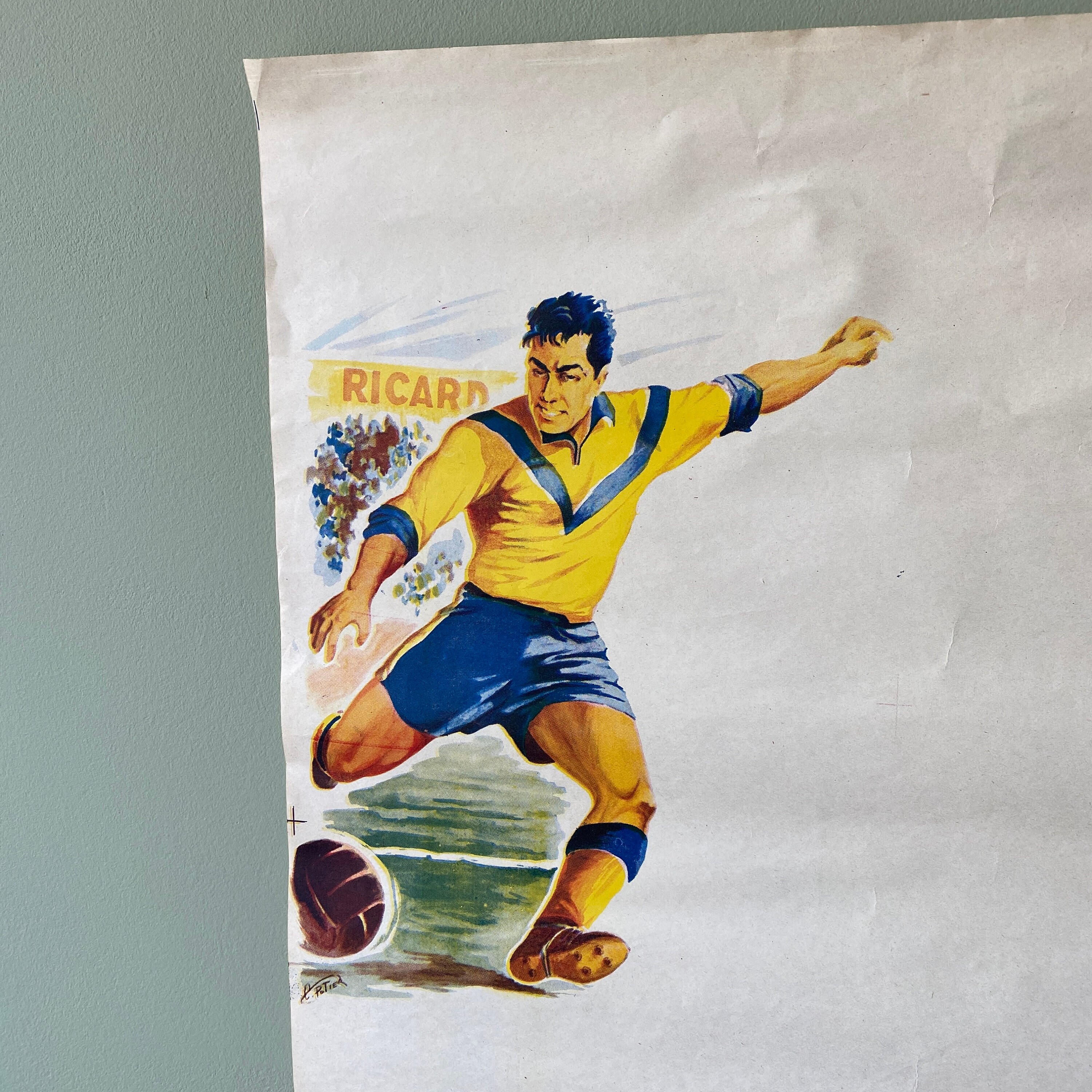 French Ricard Soccer Football Poster Poster 1950's - Etsy