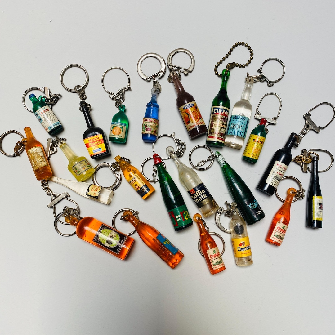 Lot of 22 Vintage Super Cool Advertising Bottle Keyrings From the 1960 ...