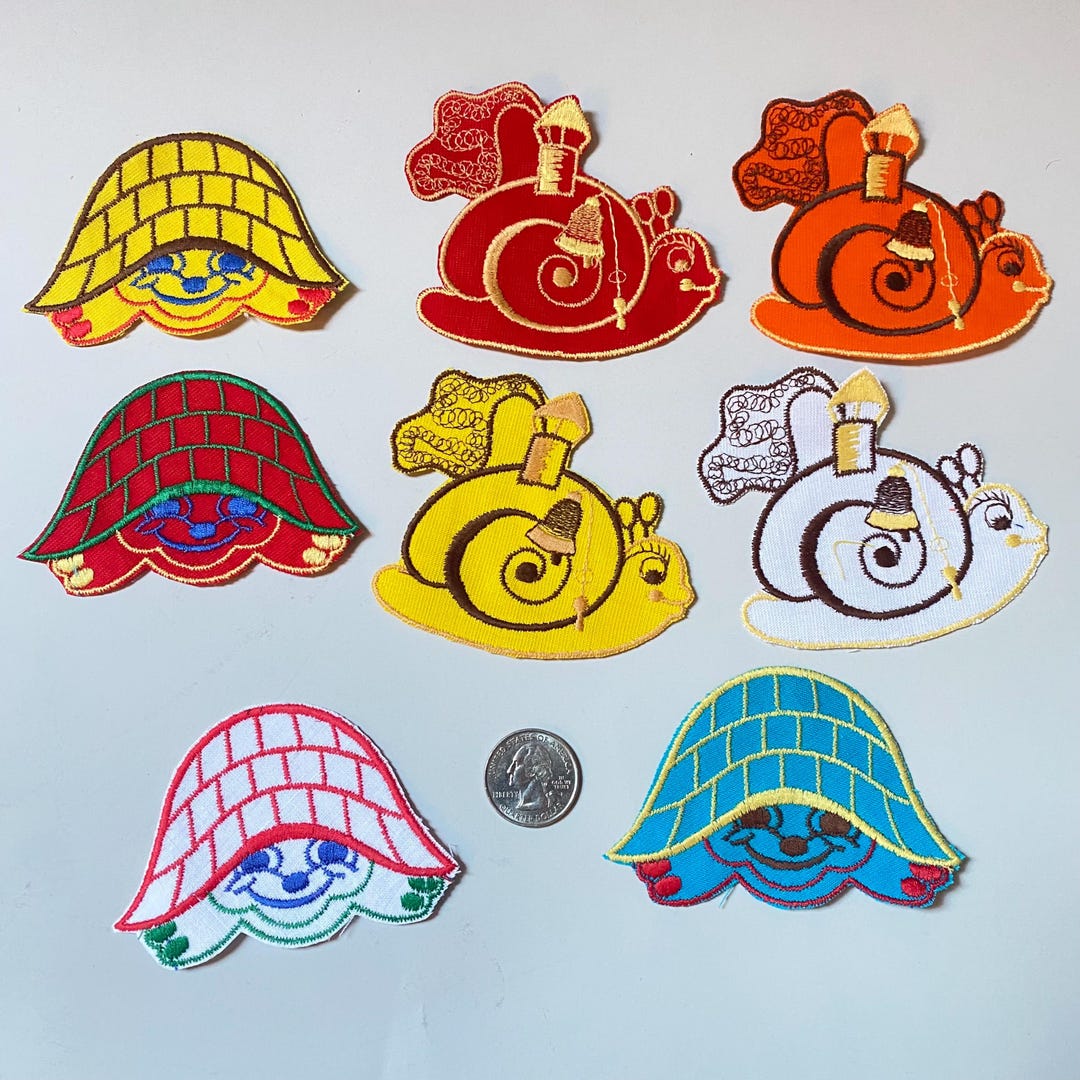 SNAILS & TURTLES Vintage RETRO Embroidery Patches 1970's - Etsy