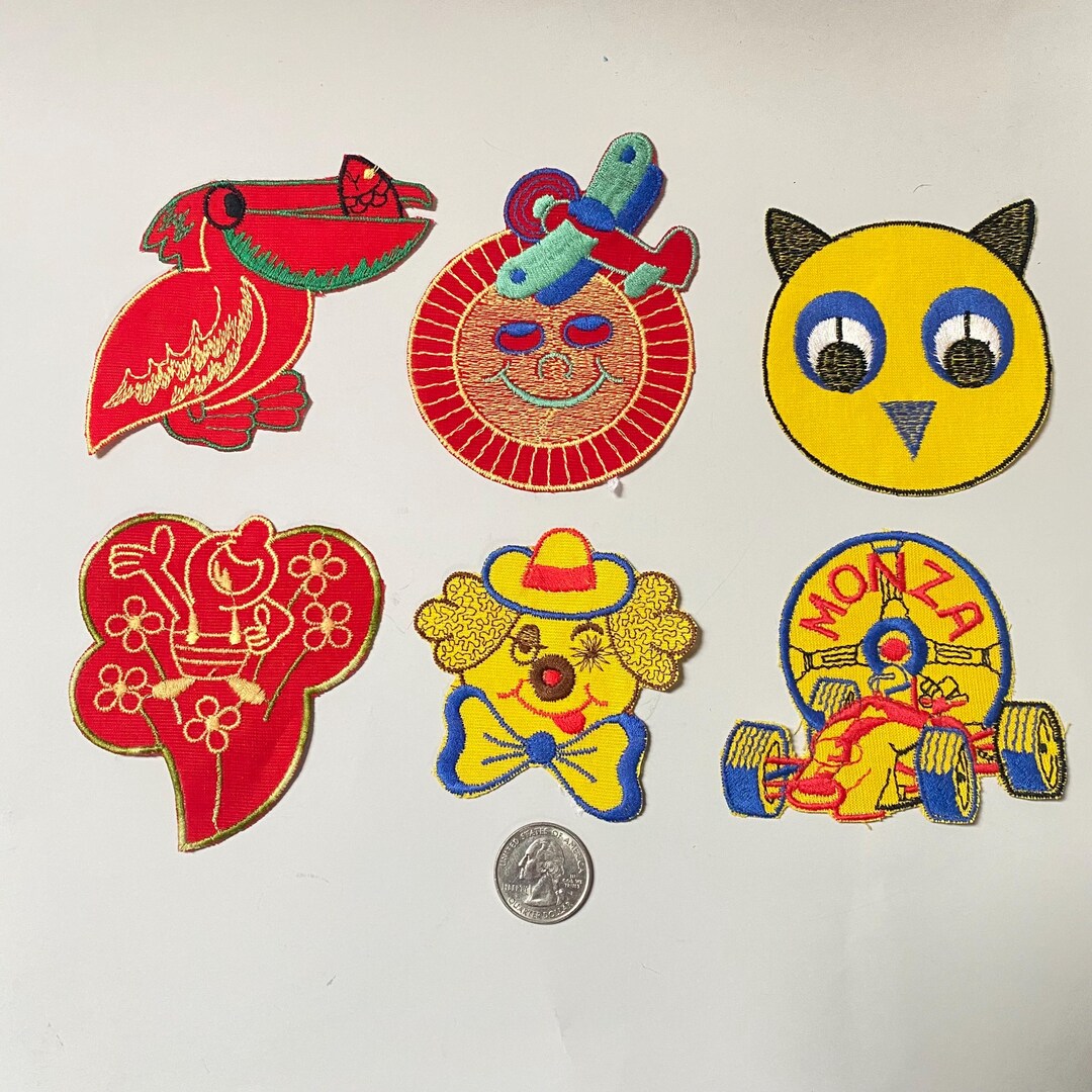 Vintage RETRO Embroidery Patches VARIANTS 1970's - Etsy