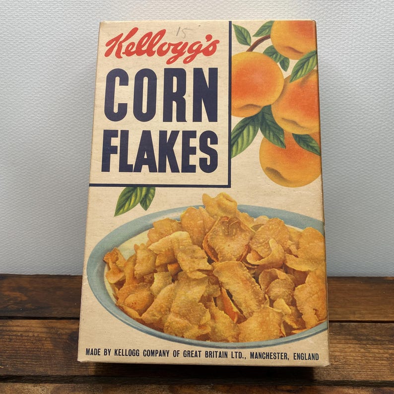 Rare 1960's Kellogg's Corn Flakes Cereal Shop Advertising Display Box ...
