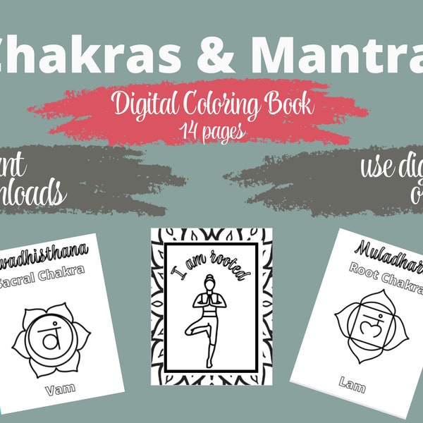 Mantras Coloring Book - Etsy