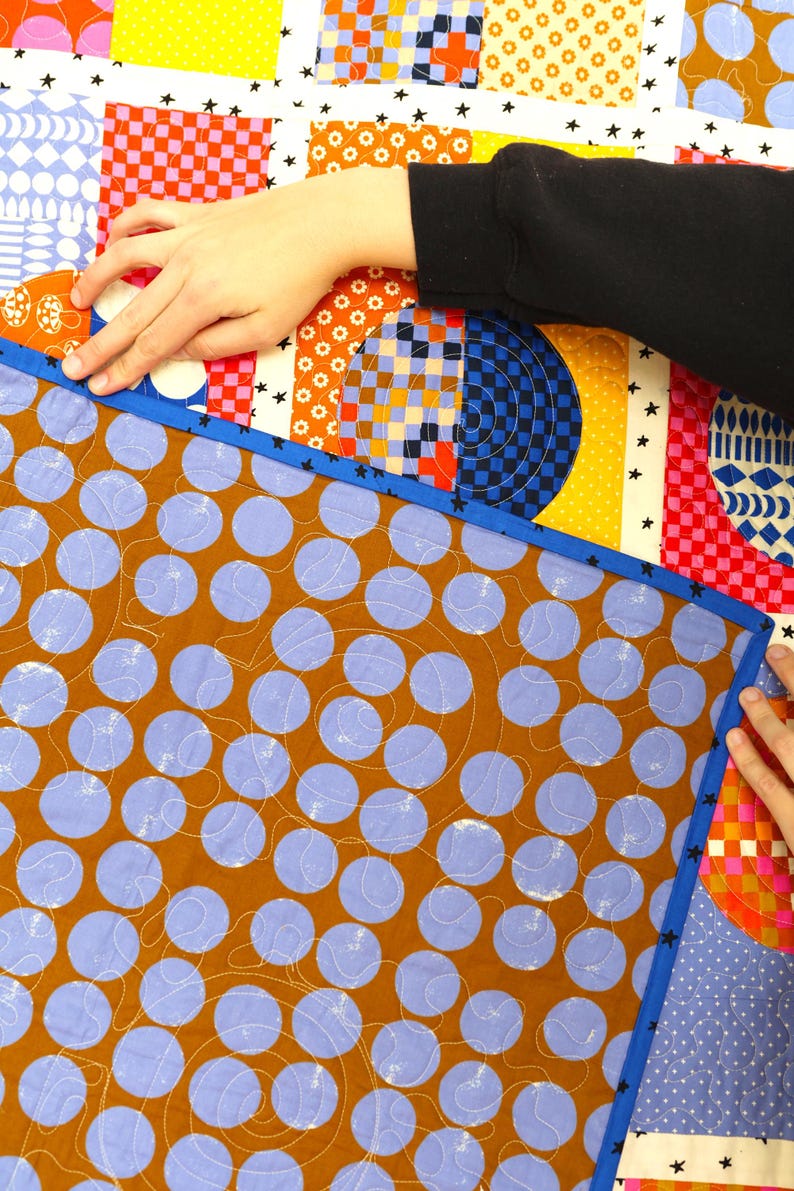 Handmade Modern Colorful Quilt - 55"x73" - Vibrant & Unique - Etsy