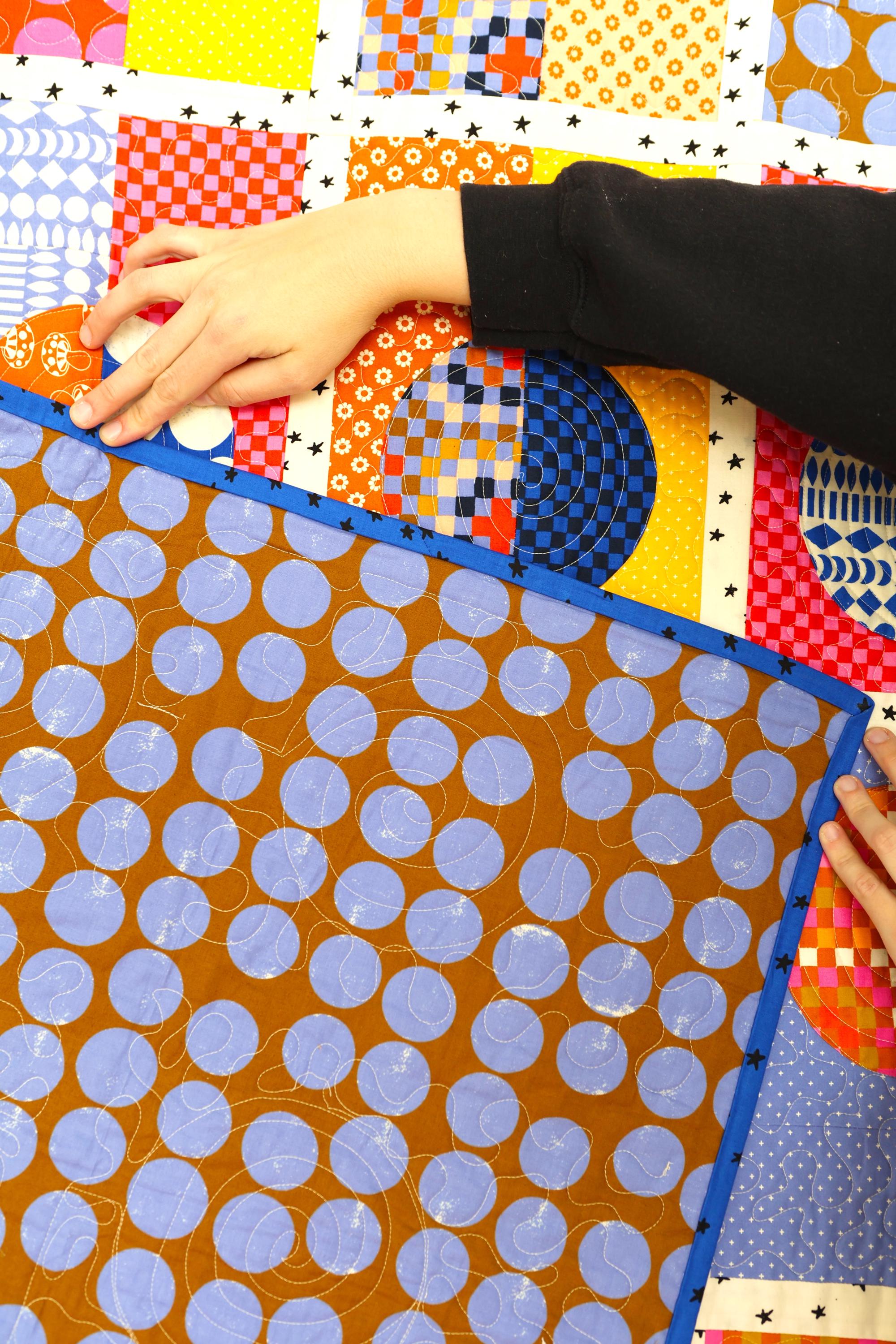 Handmade Modern Colorful Quilt - 55"x73" - Vibrant & Unique - Etsy