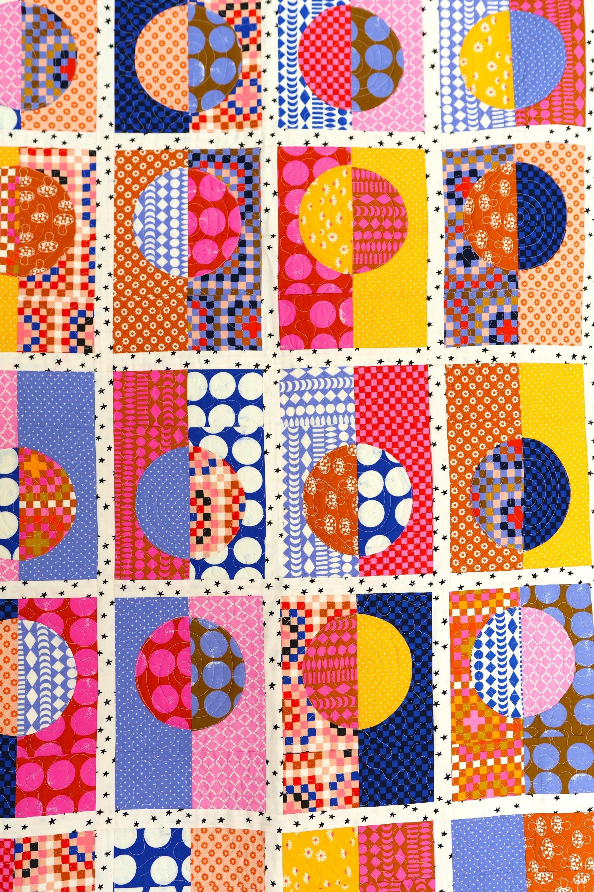 Handmade Modern Colorful Quilt - 55"x73" - Vibrant & Unique - Etsy