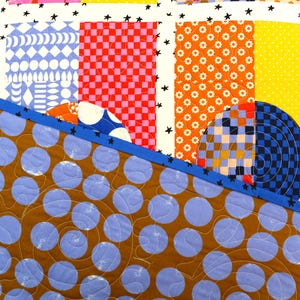 Handmade Modern Colorful Quilt - 55"x73" - Vibrant & Unique - Etsy