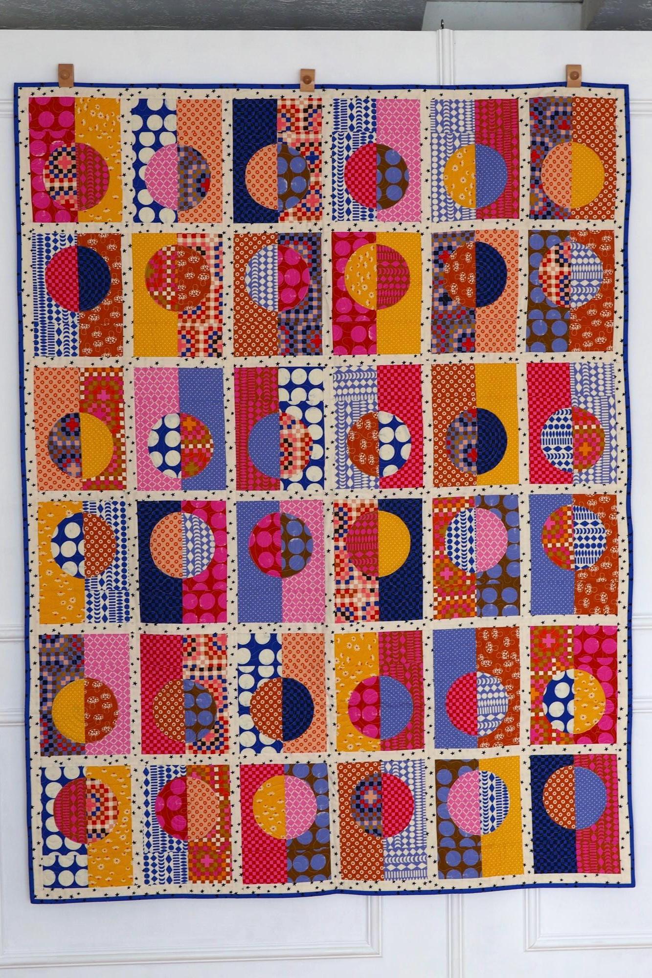 Handmade Modern Colorful Quilt - 55"x73" - Vibrant & Unique - Etsy