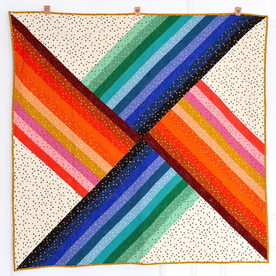 Colorful Throw Quilt - Etsy