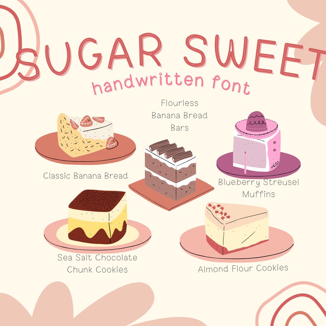 Sugar Sweet Handwritten Font - Etsy