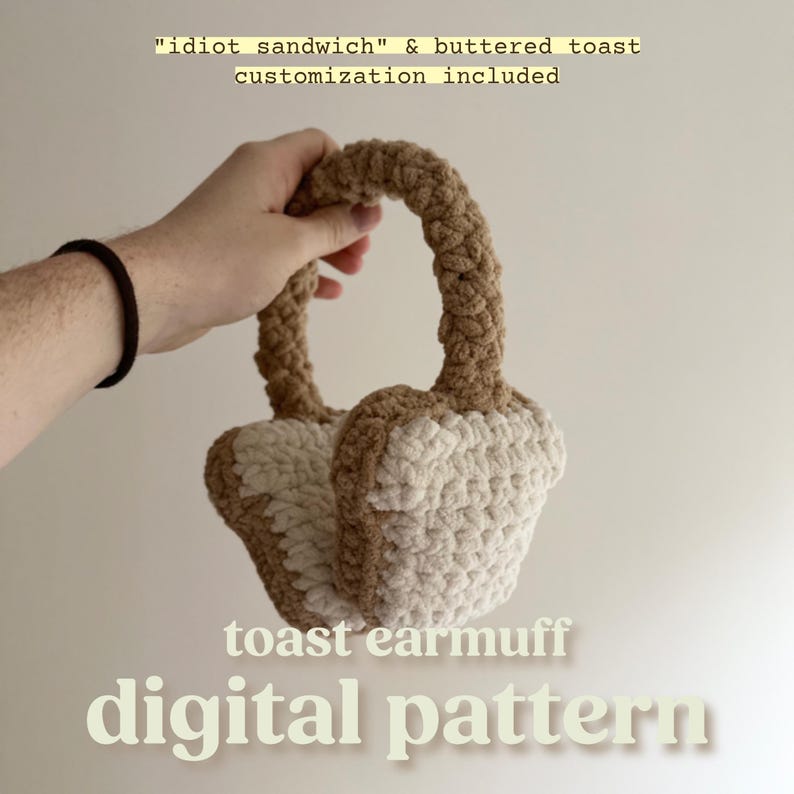 Crochet Toast Earmuff PDF Pattern | Digital Pattern | Beginner Crochet ...
