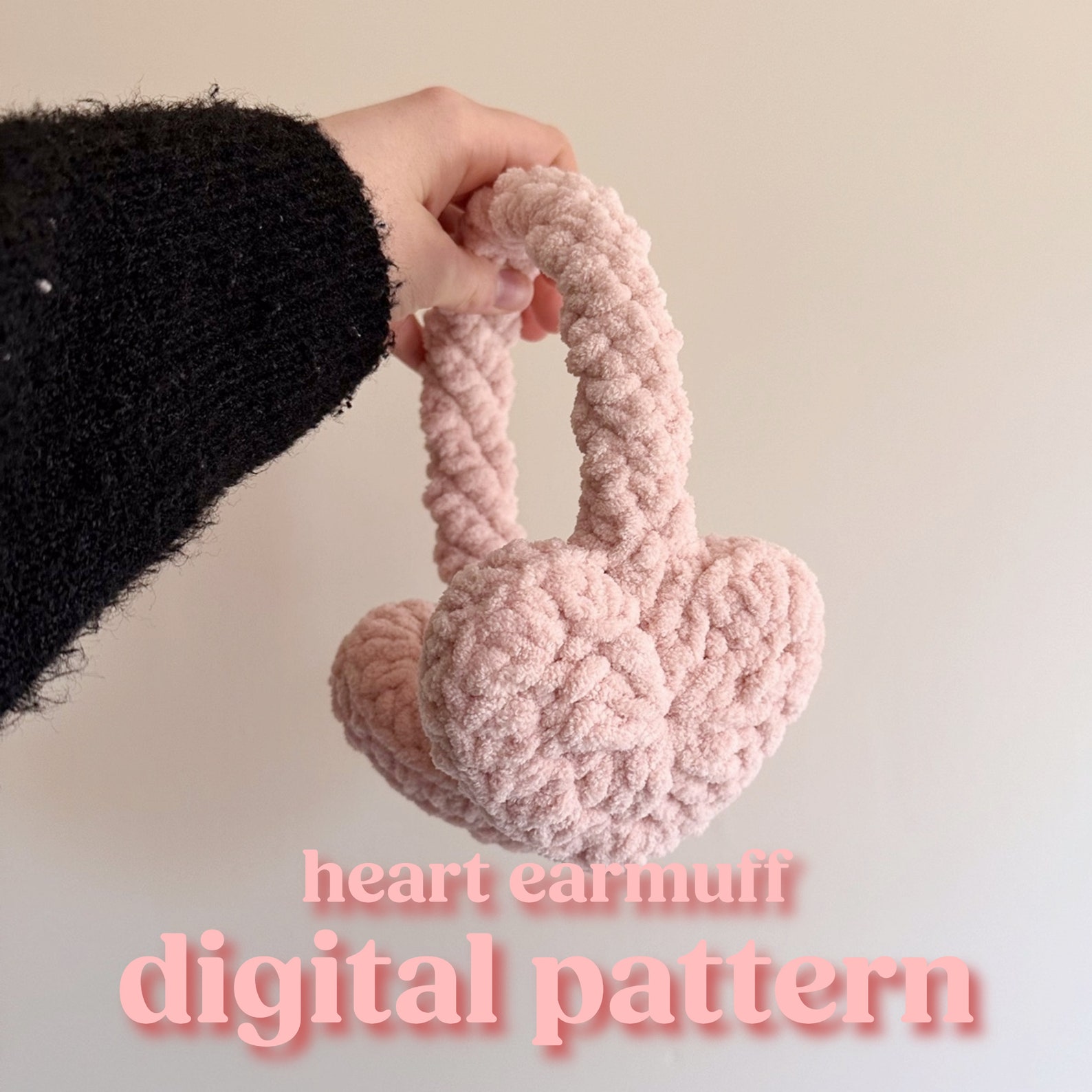 Crochet Heart Earmuff PDF Pattern | Digital Pattern | Beginner Crochet ...