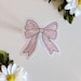 Pink Watercolor Bow Sticker - Etsy