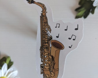 Saxophone Sticker | Etsy