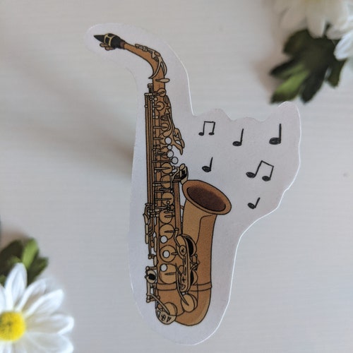 Saxophone Sticker - Etsy