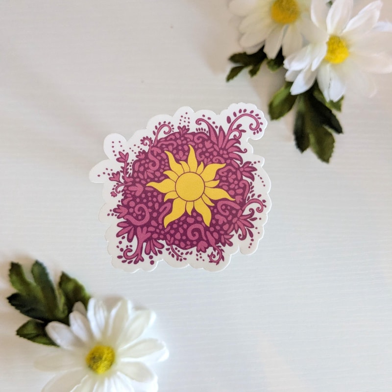 Tangled Sun Sticker - Etsy
