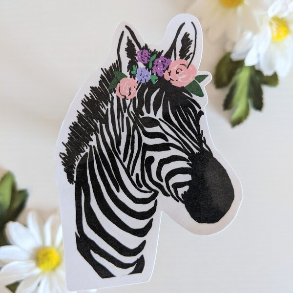 Pink Zebra Sticker - Etsy