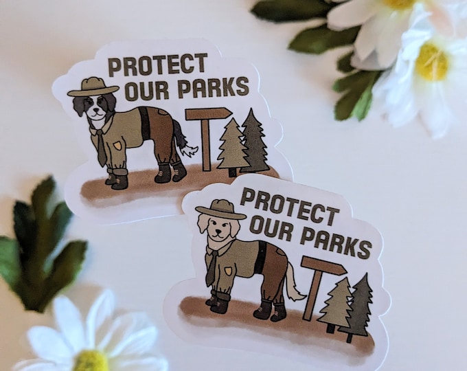 National Parks Dog Park Ranger Protect Our Parks Sticker - Etsy