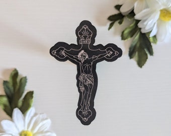Trinity Crucifix Sticker-trinity Catholic Sticker - Etsy