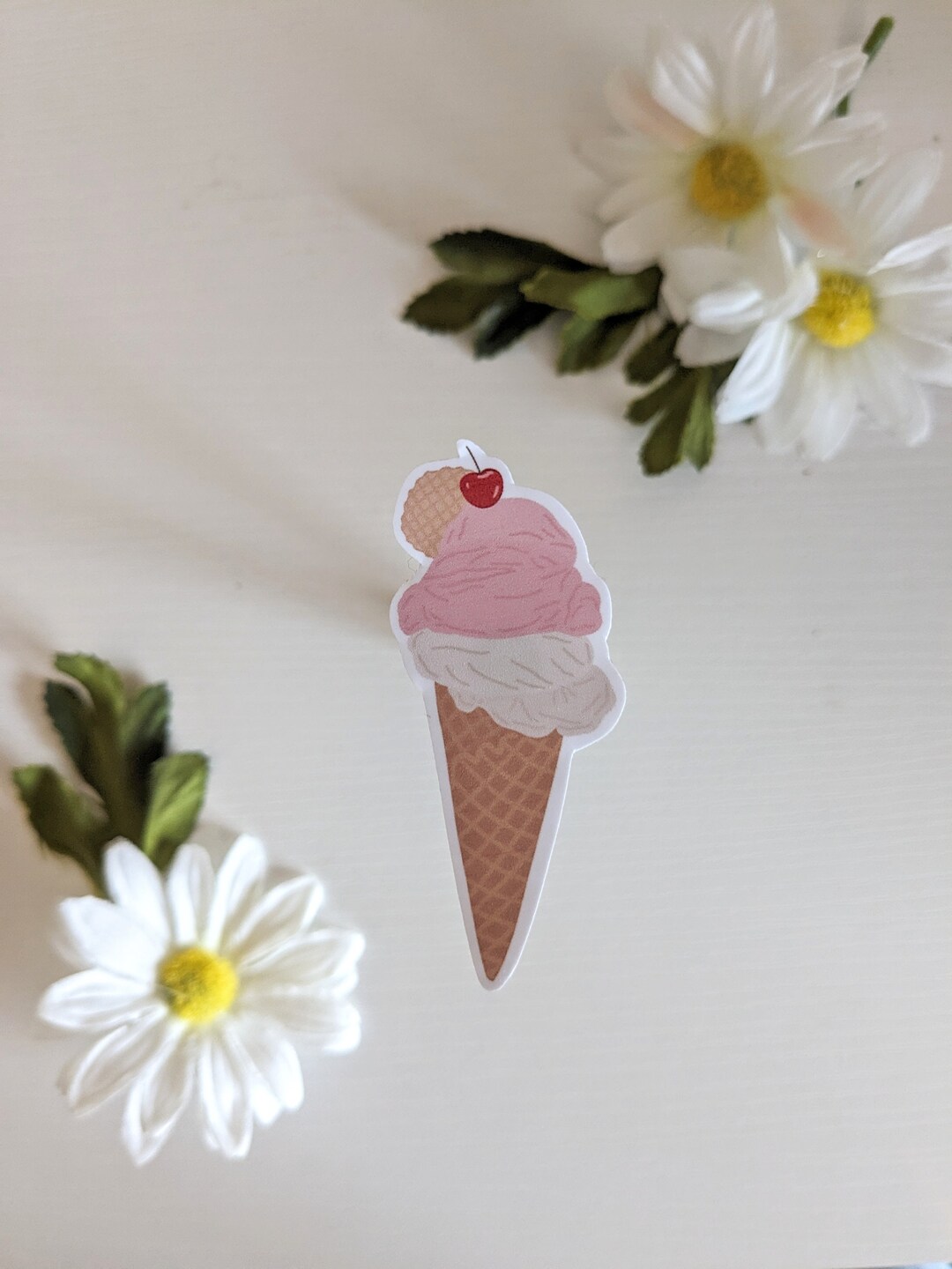 Ice Cream Cone/gelato Sticker - Etsy