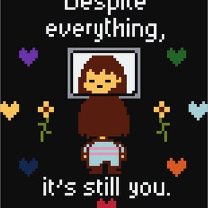 Undertale - Despite Everything It's Still You Cross Stitch Embroidery ...