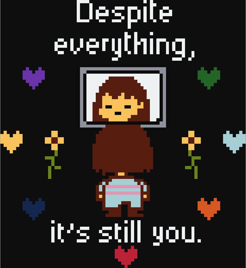 Undertale Game Video Game Cross Stitch Pattern - "despite Everything" (digital PDF Pattern) - Etsy