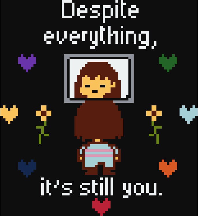 Undertale - Despite Everything It's Still You Cross Stitch Embroidery ...