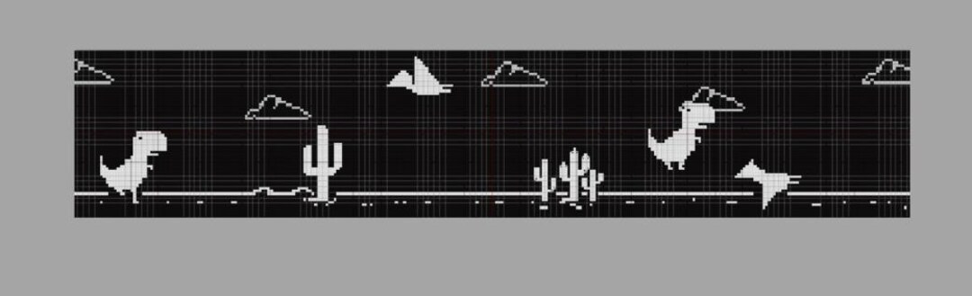 G00gle Dinosaur Pixel Game Offline Dino Run Runner T-rex Dark and Light ...