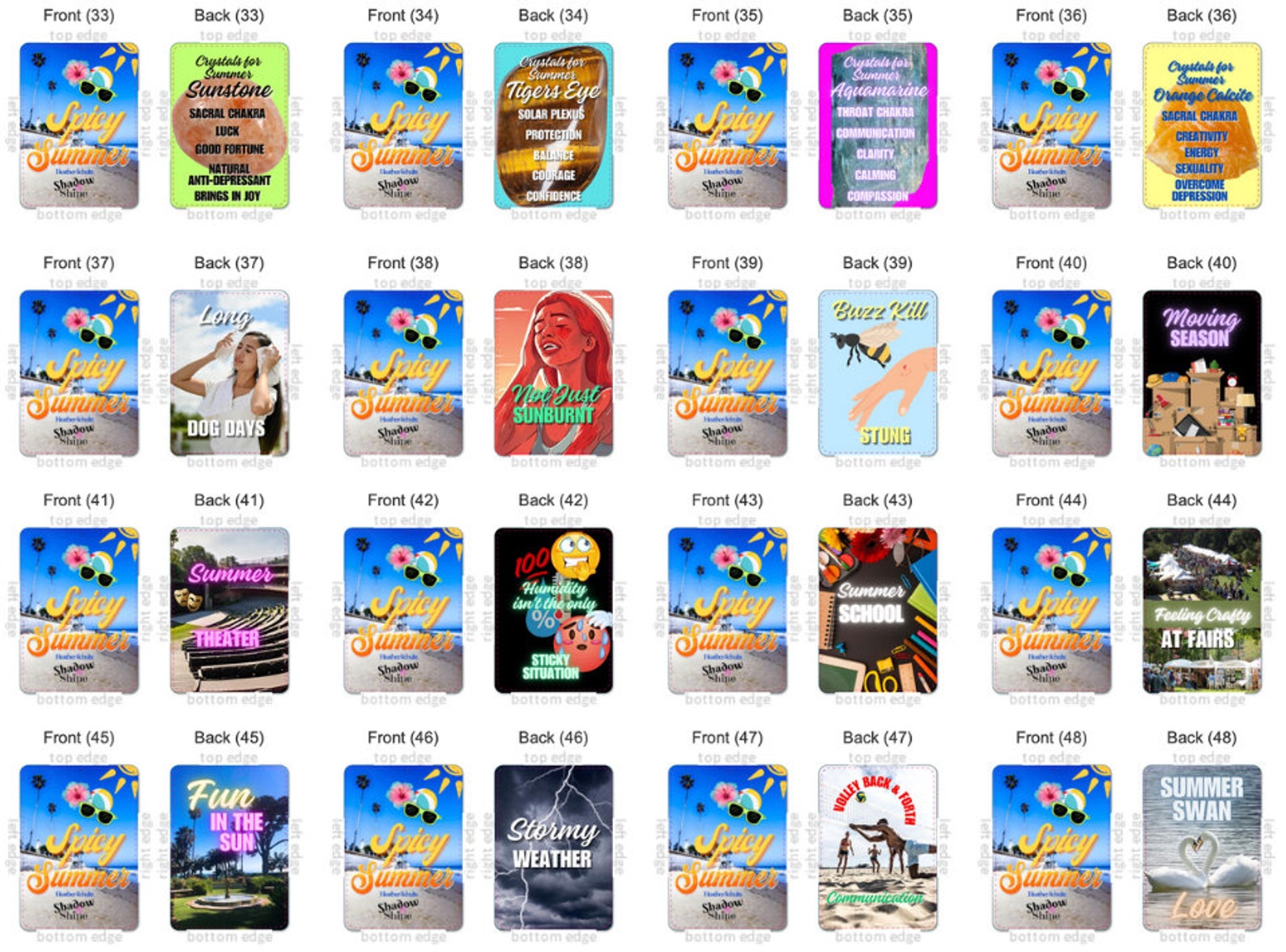 Spicy Summer Oracle Deck - Shadow N Shine - Heather Schultz - Etsy