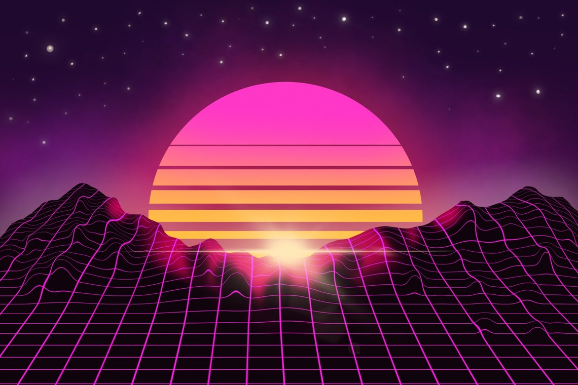Relaxing Retro Sunset - Etsy