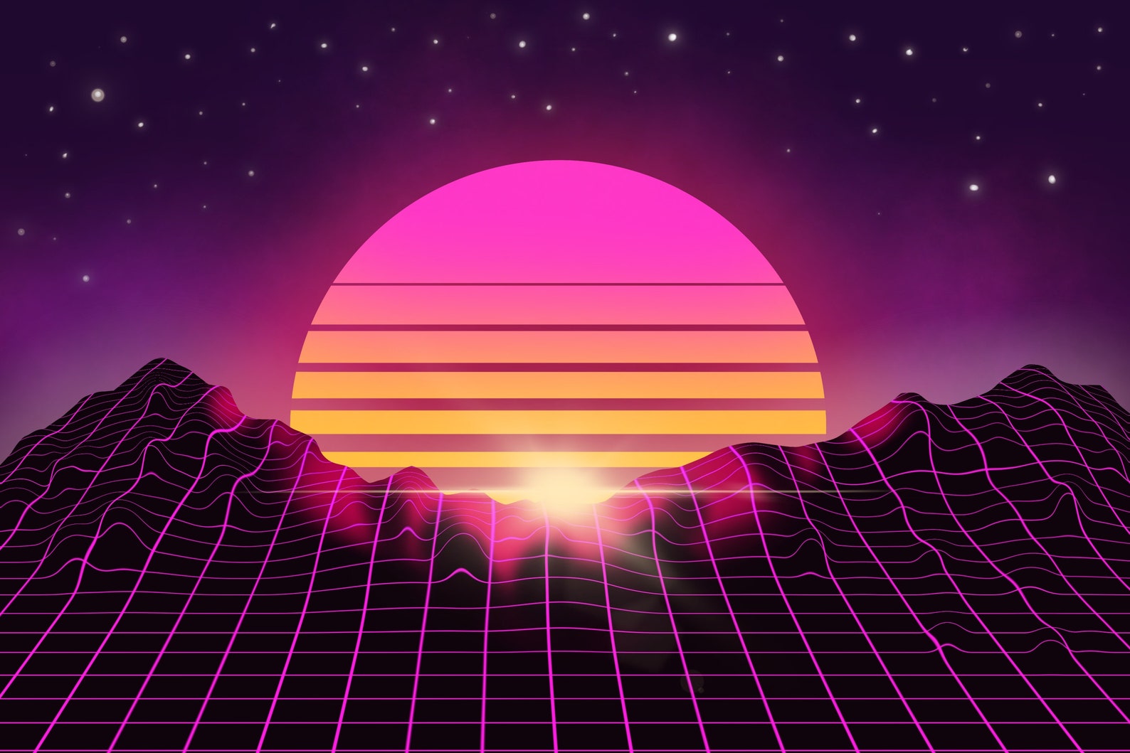 Relaxing Retro Sunset - Etsy